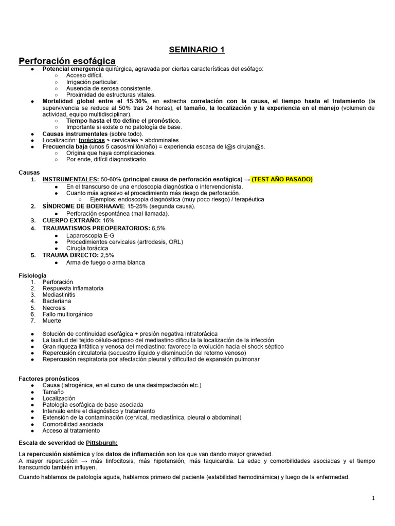 Semi 1 | PDF | Medicina CLINICA | Enfermedades y trastornos