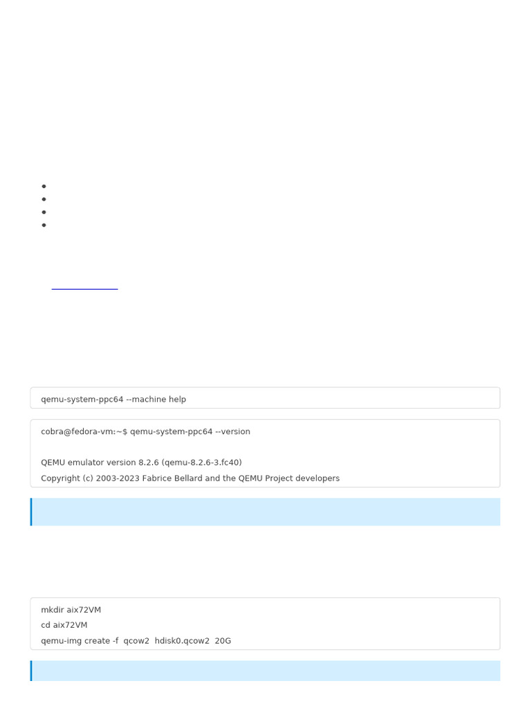Aix Vm With Qemu Pdf Computing System Software 5206