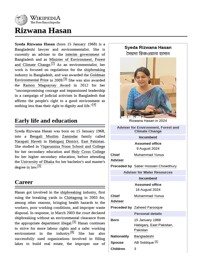 Rizwana_Hasan | PDF | Bangladesh