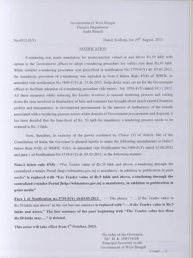 Mandatory E Tendering | PDF