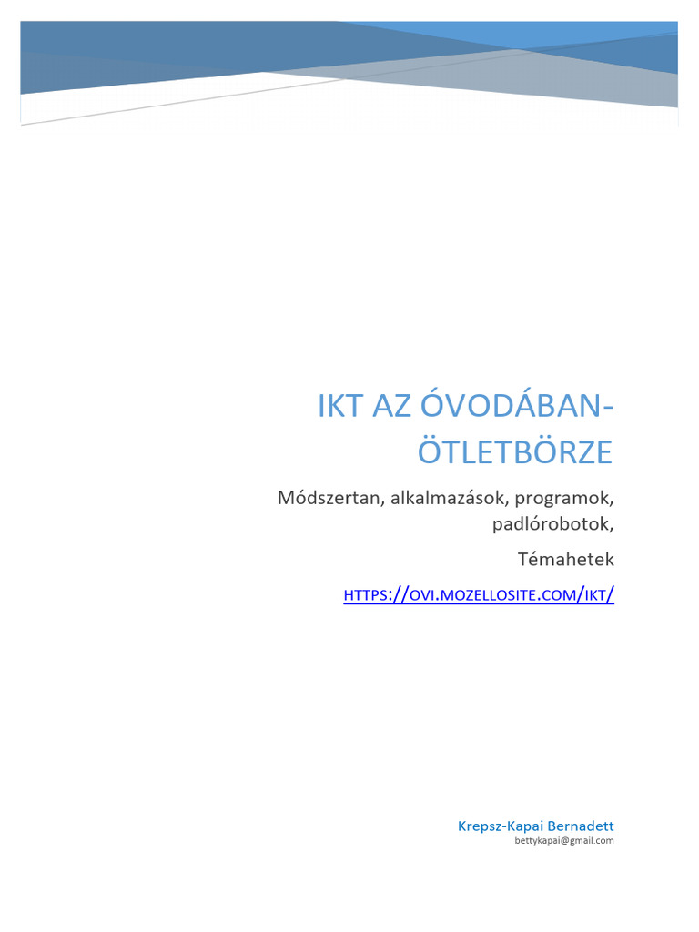 IKT Az Ovodaban | PDF