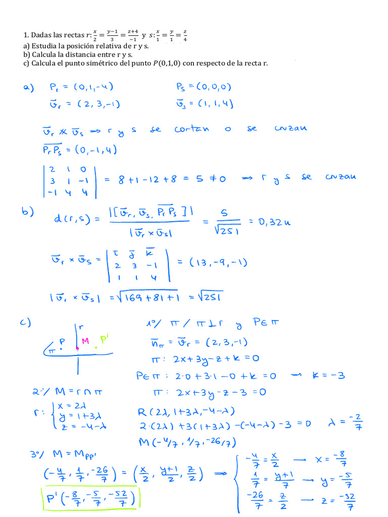 Ex1 - Eval2 - Sol - Matemáticas II - 2024 - 25 | PDF | Geometria clasica | Geometría Convexa