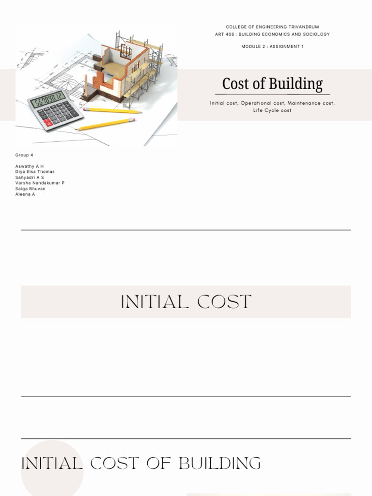 Group 4 - Cost of Building | PDF | Life Cycle Assessment | Expense