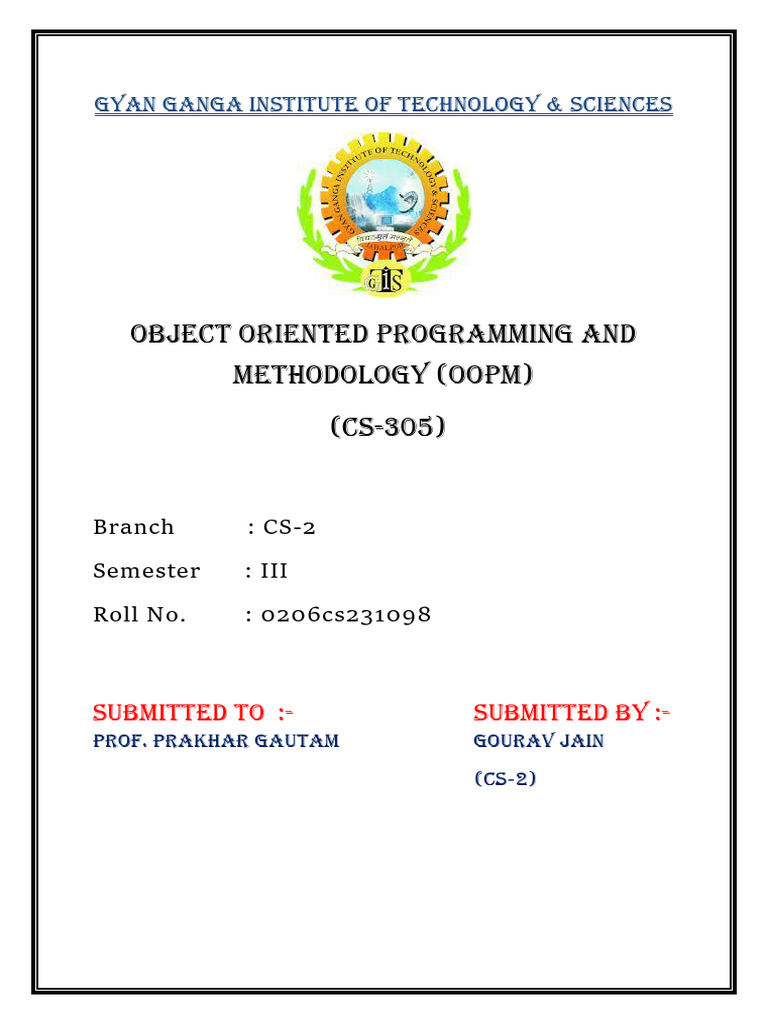 Oopm Cover Pages | PDF