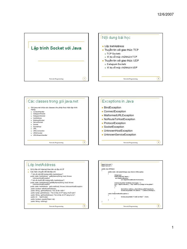 Lap Trinh Socket Voi Java3 | PDF