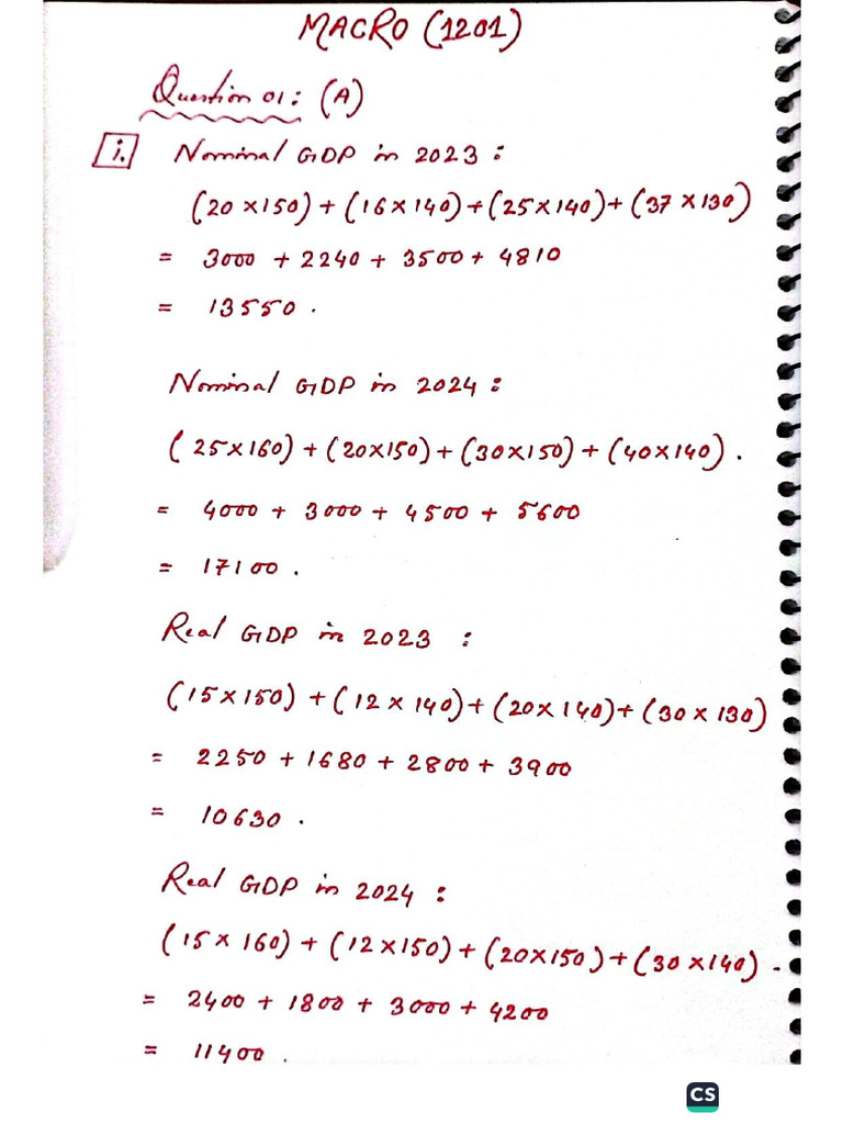 Econ-1201 (Problem solution) | PDF
