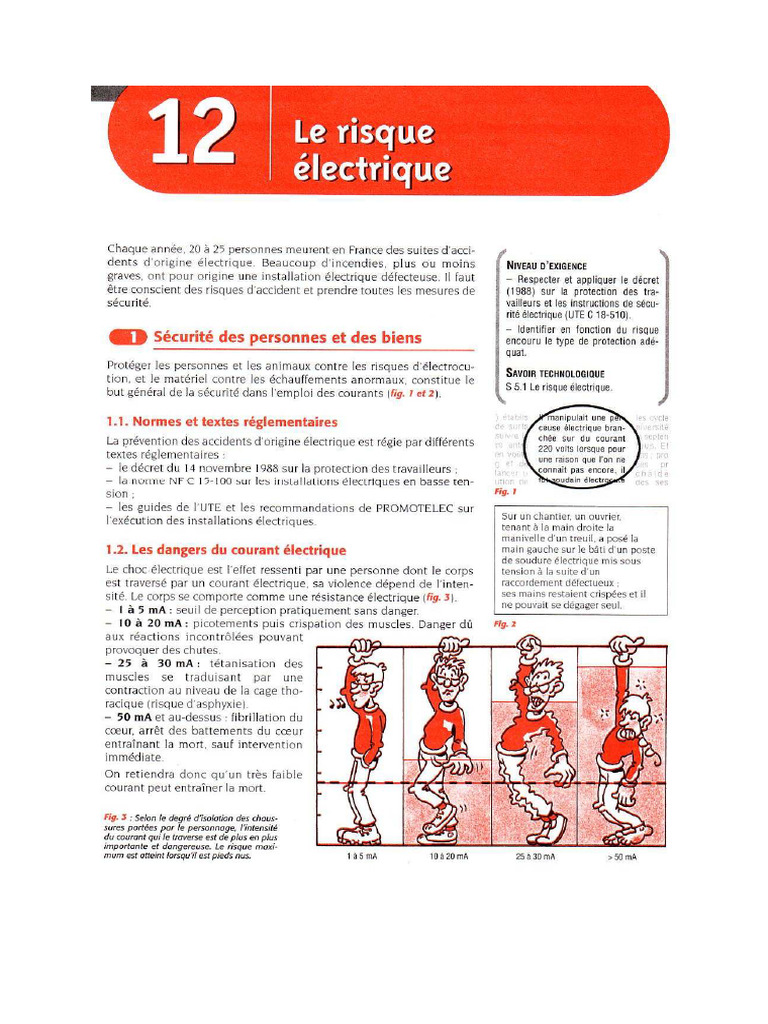 Cours12 Le Risque Electrique(1) | PDF