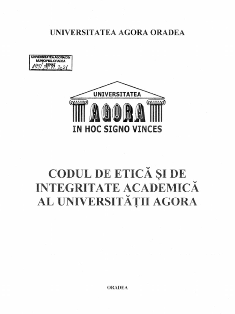 Codul de Etica Si Integritate Academica Al Uao 677 | PDF