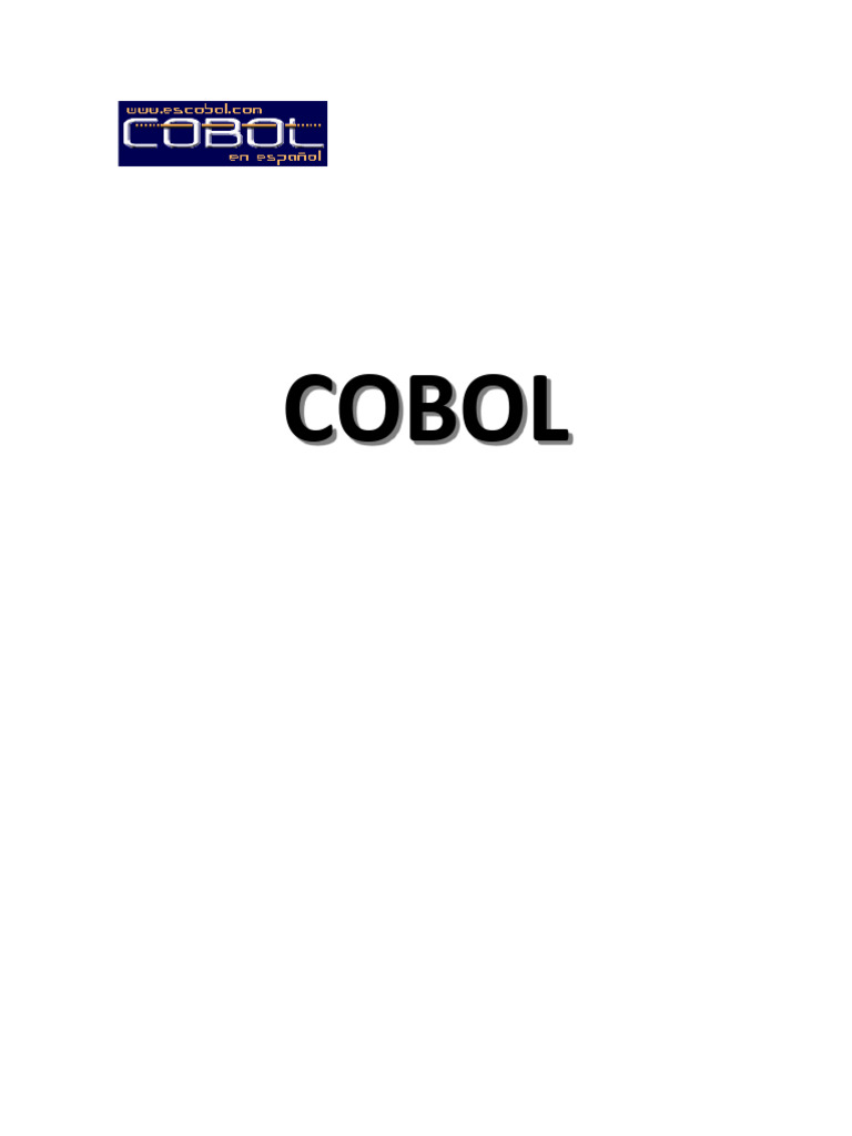 Cobol | PDF | Archivo de computadora | Lenguaje de programación
