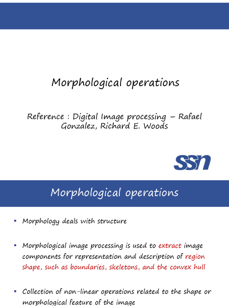 Morphological Image Processing Techniques | PDF | Multidimensional Signal Processing | Computer ...