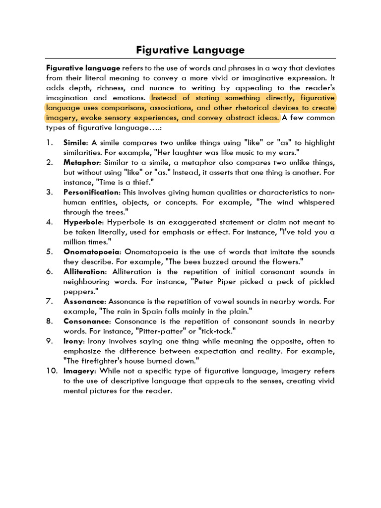 Figurative Language | PDF