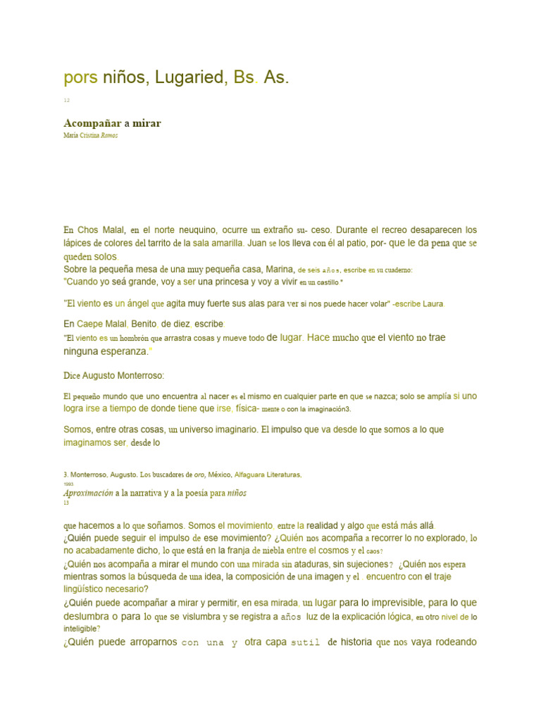 Aprender A Mirar, de Ma. Cristina Ramos | PDF