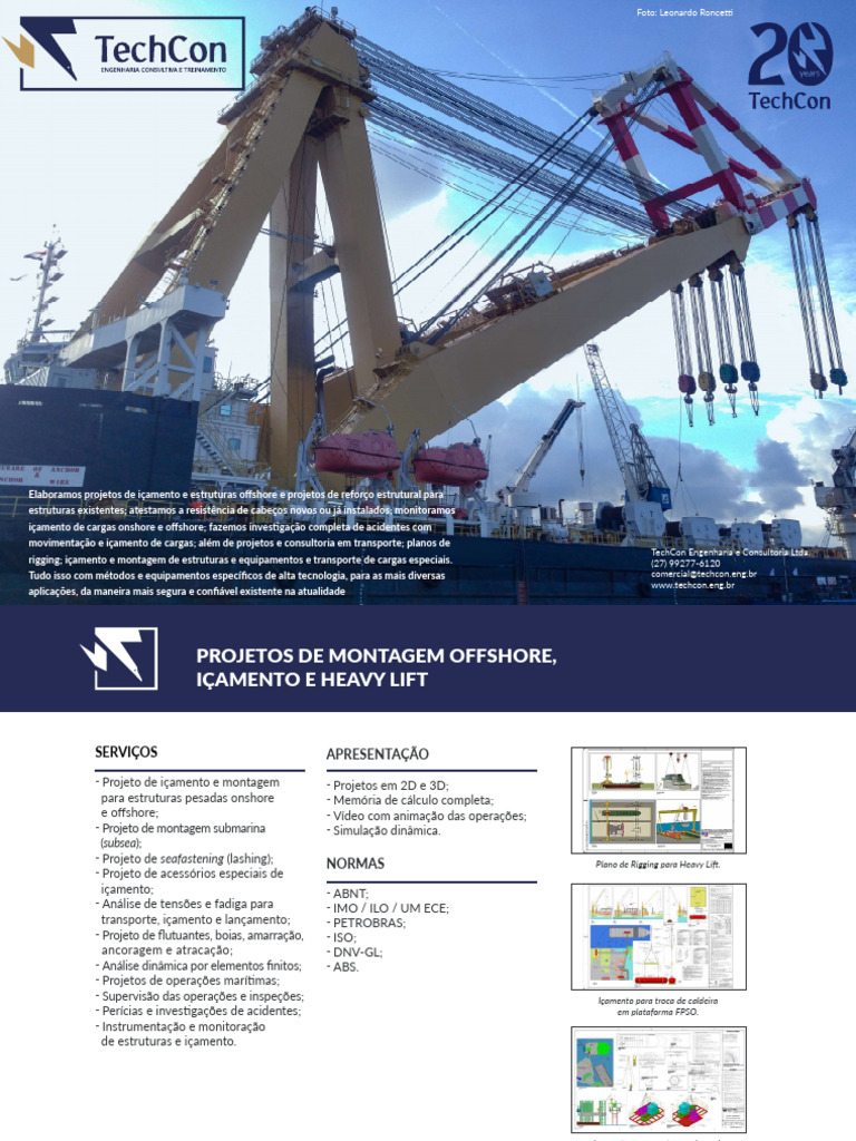 Plano de Rigging TechCon-1 | PDF | Guindaste (máquina) | Análise estrutural