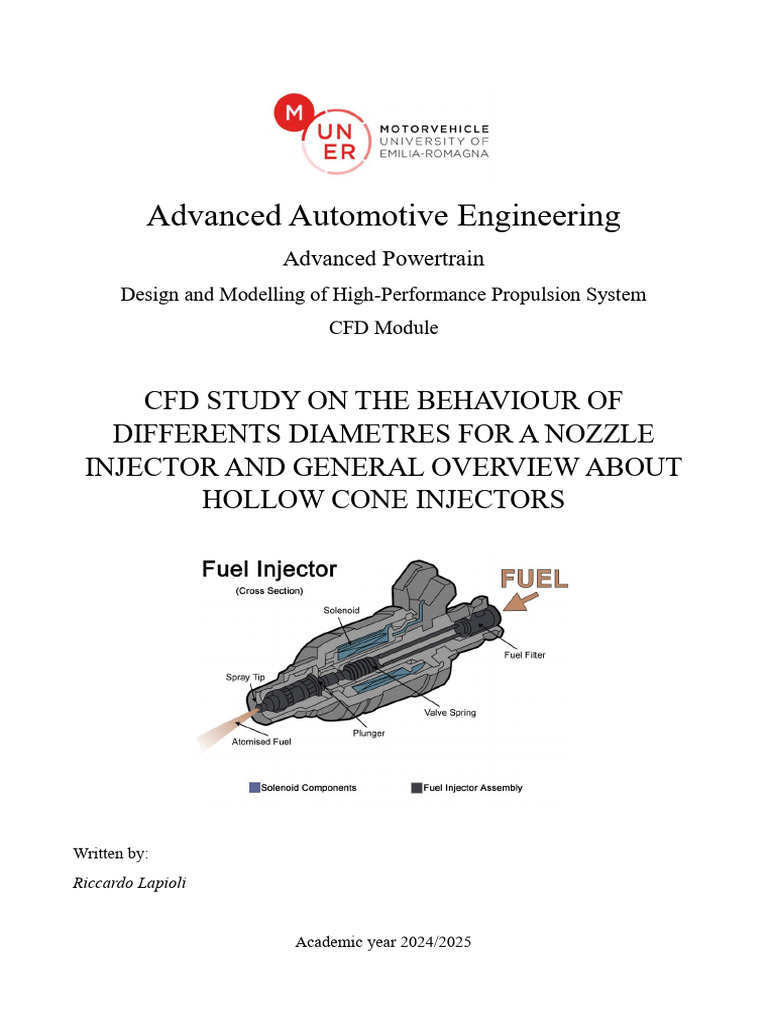 CFD_injector_project | PDF | Fuel Injection | Diesel Engine
