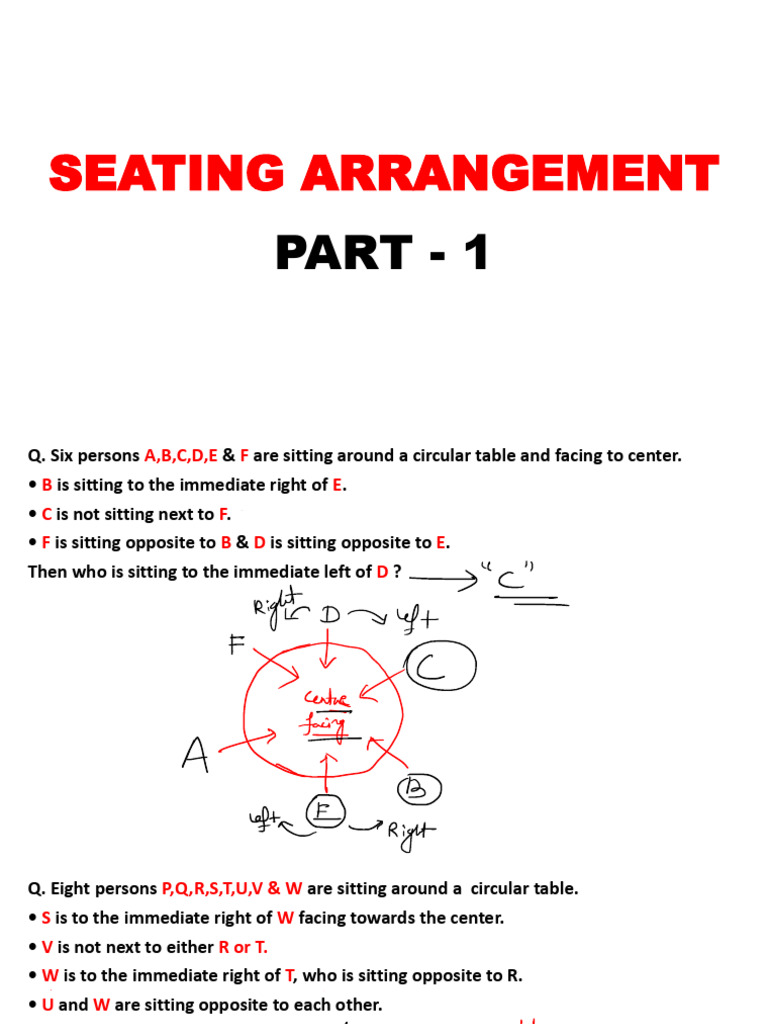 Seating Arrangement Class Note - 49553564 - 2025 - 01 - 06 - 23 - 06 | PDF
