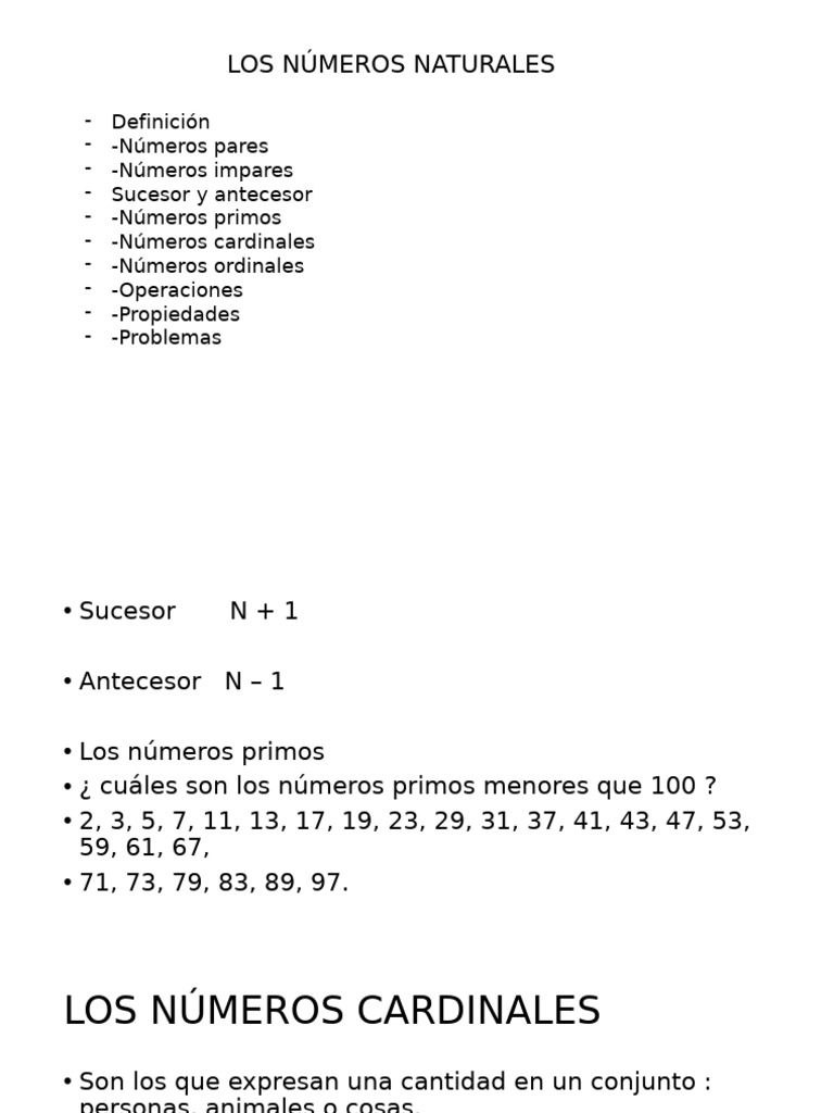 Los Números Naturales | PDF | Número natural | Multiplicación