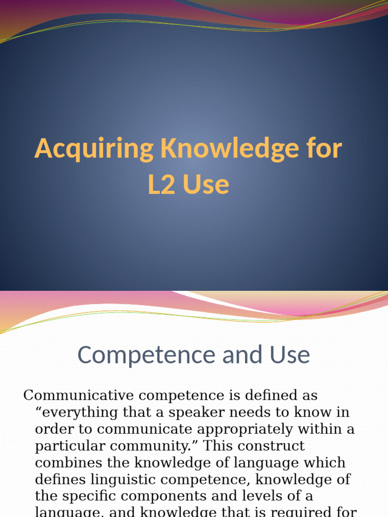 L2 Communicative Competence Guide | PDF | Second Language | Word
