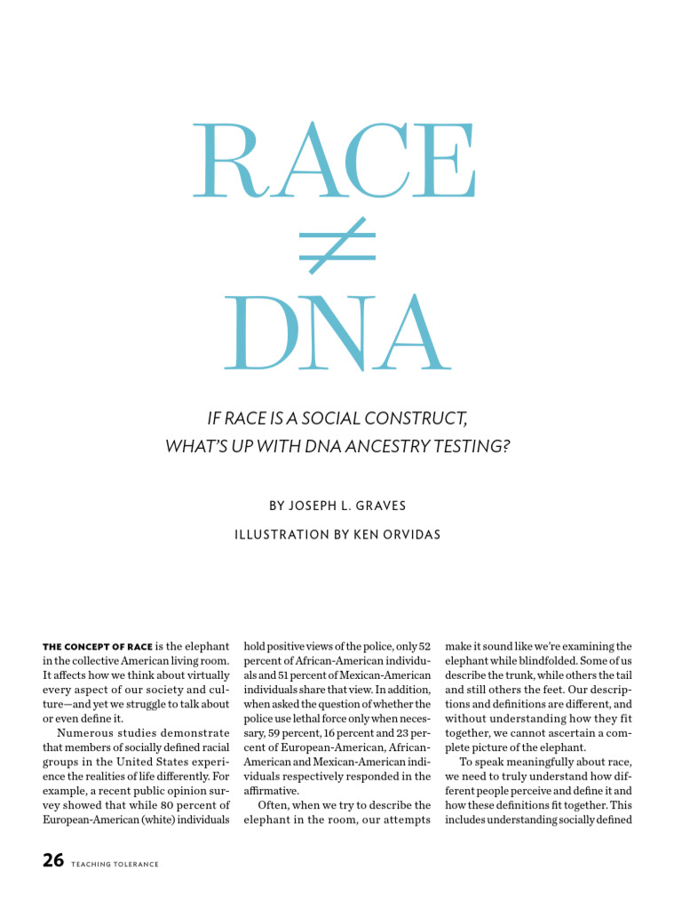 Understanding Race and DNA Testing | PDF | Race (Human Categorization ...