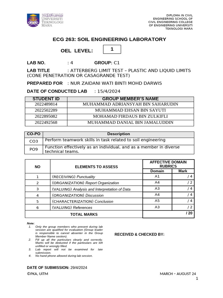 Lab Atterberg Limit Tests | PDF | Soil | Soil Science