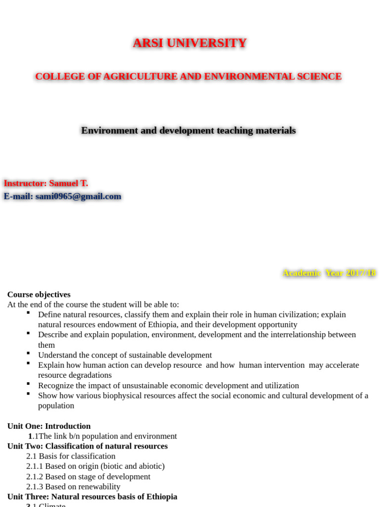 Environment and Development Powerpoint 2nd | PDF | Greenhouse Gas | Deforestation