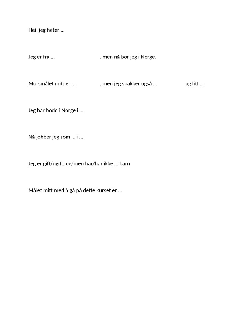 Hei, Jeg Heter - Introduksjon | PDF