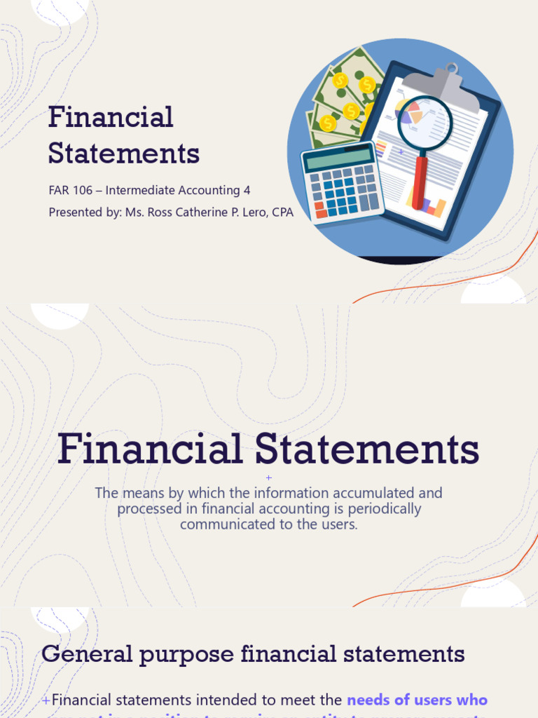FAR 106 01 Financial Statements | PDF | Financial Statement | Going Concern