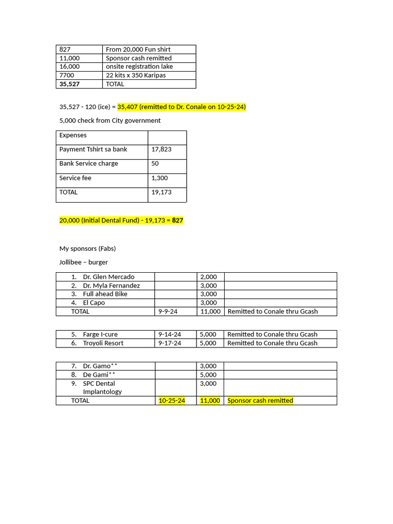 Fun run | PDF | Services (Economics) | Payments