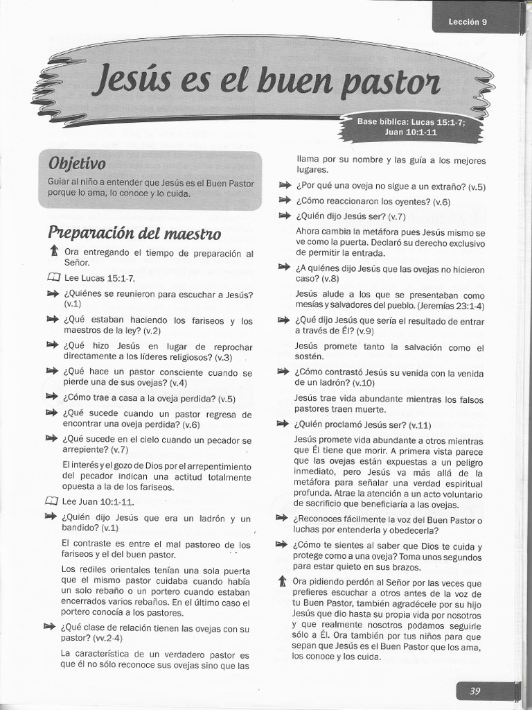 Jesús Es El Buen Pastor | PDF