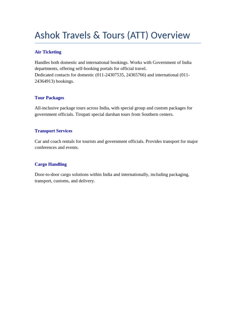 Ashok_Travels_Tours_Summary_with_Image | PDF