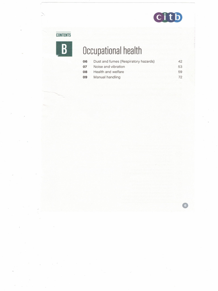 Book B - Occupational Health CSCS | PDF