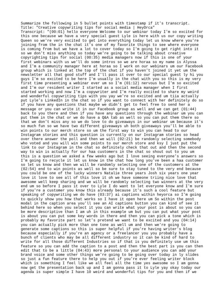 Summarize The Following in 5 Bullet | PDF