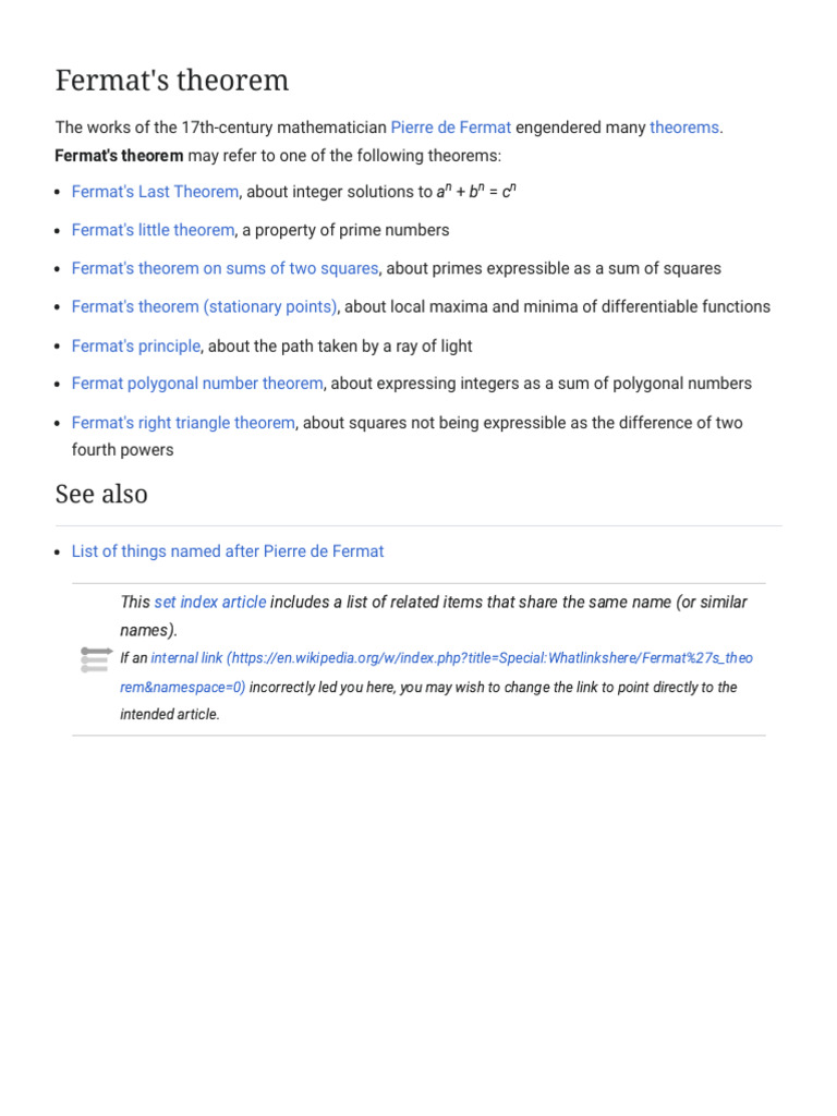 Fermat's Theorems | PDF