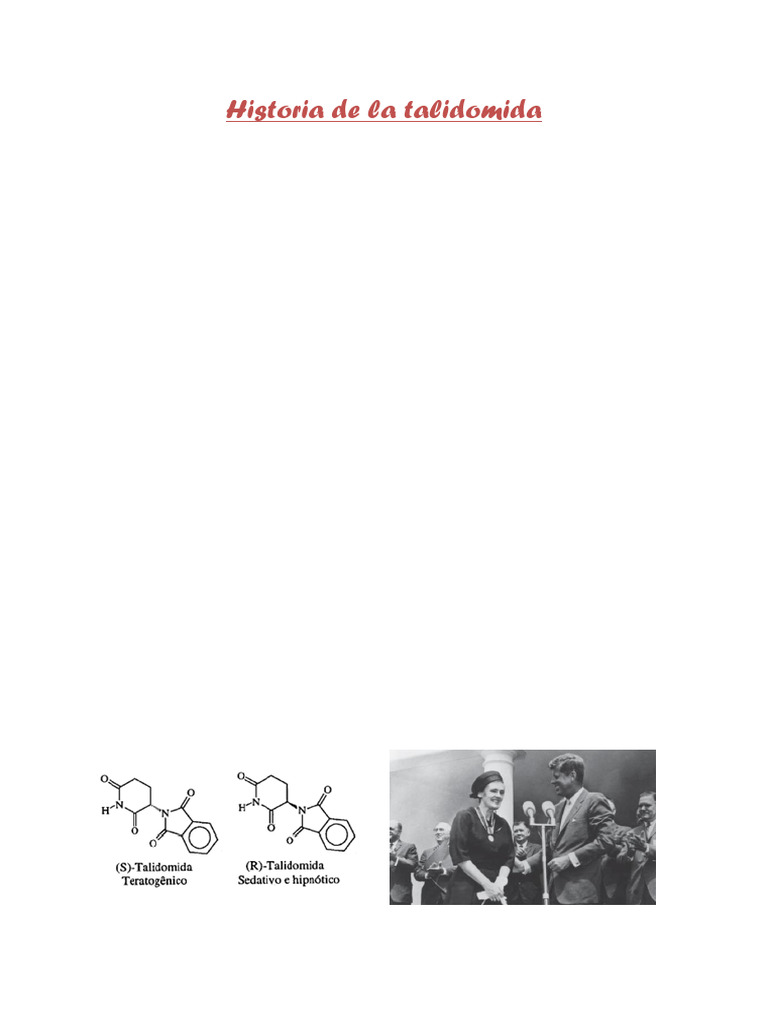 Historia y efectos de la talidomida | PDF | Drogas | Ciencias de la Salud