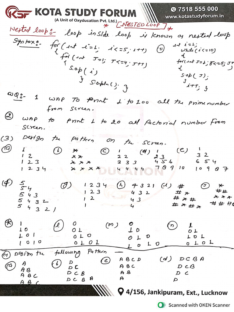 DPP Nested Loop | PDF