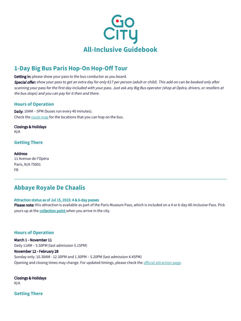 Guide Book | PDF | Paris