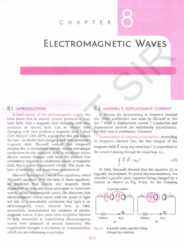 CH8 Electromagnetic Waves | PDF | Electromagnetic Induction | Magnetic Field