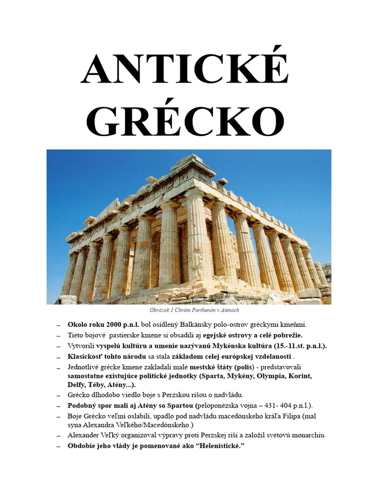 DVK - Antické Grécko PDF | PDF