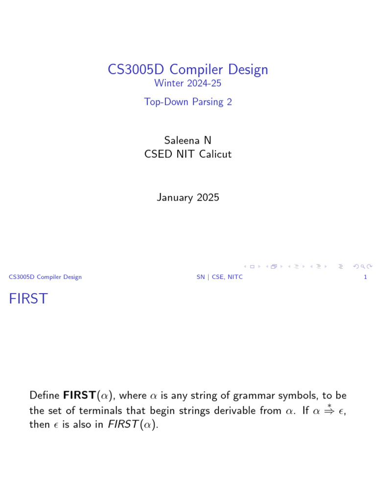 Top Down Parsing 2 Pdf Mathematical Logic String Computer Science 3622