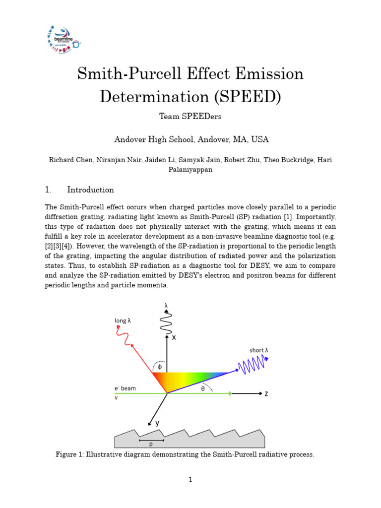 Smith-Purcell Effect Radiation Study | PDF | Electromagnetic Radiation | Diffraction