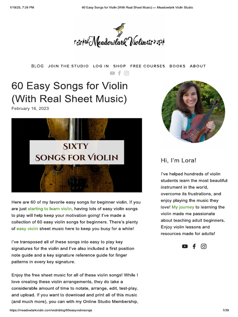 Violin Beginner Pieces | PDF