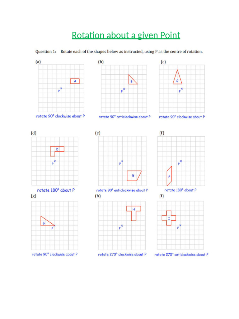 Rotation About A Given Point | PDF