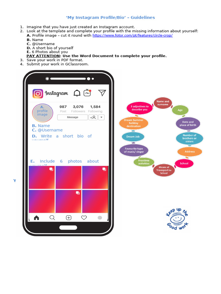 M1-MyInstagramProfile_Bio-Guidelines | PDF