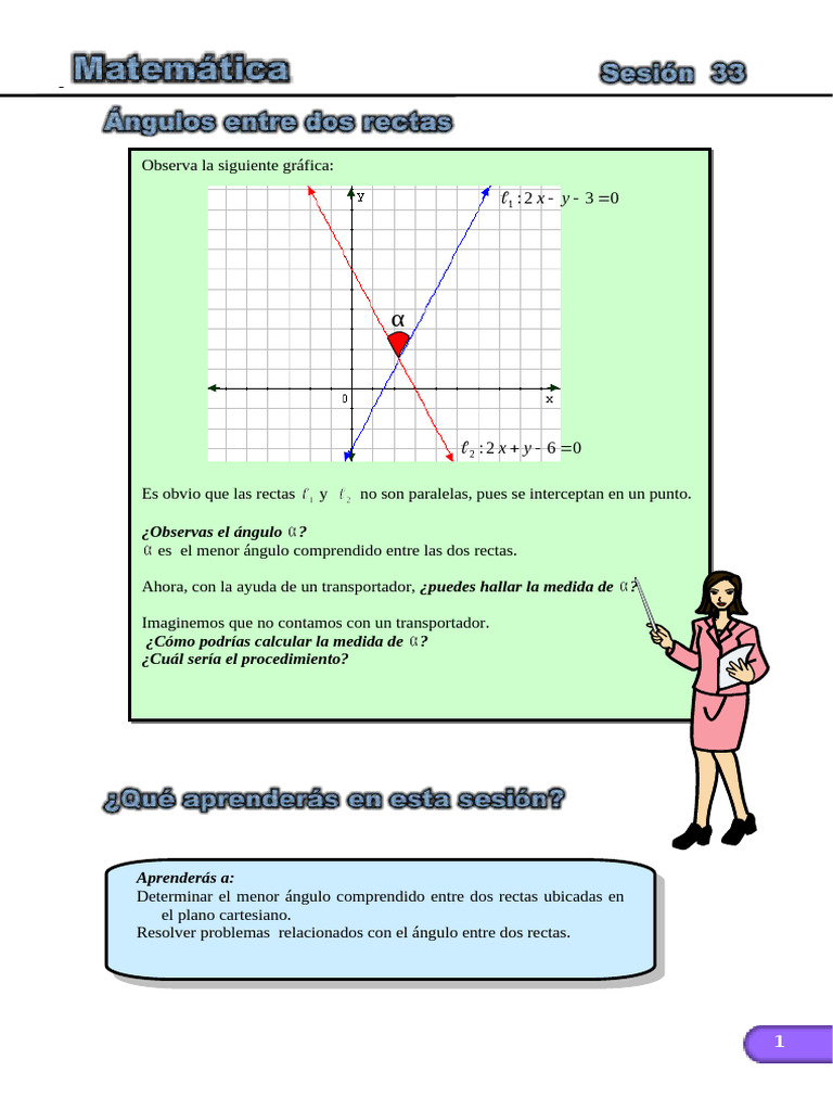 Angulo Entre Dos Rectas | PDF | Triángulo | Línea (geometría)