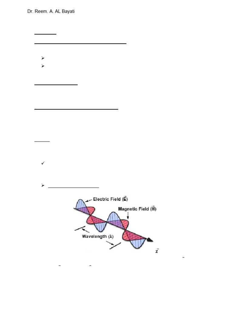 Introduction to Electromagnetic Radiation | PDF | Hertz ...