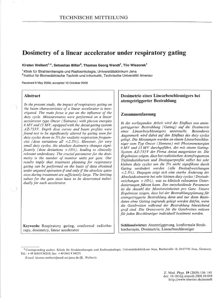 #09 Dosimetry of a linear accelerator | PDF