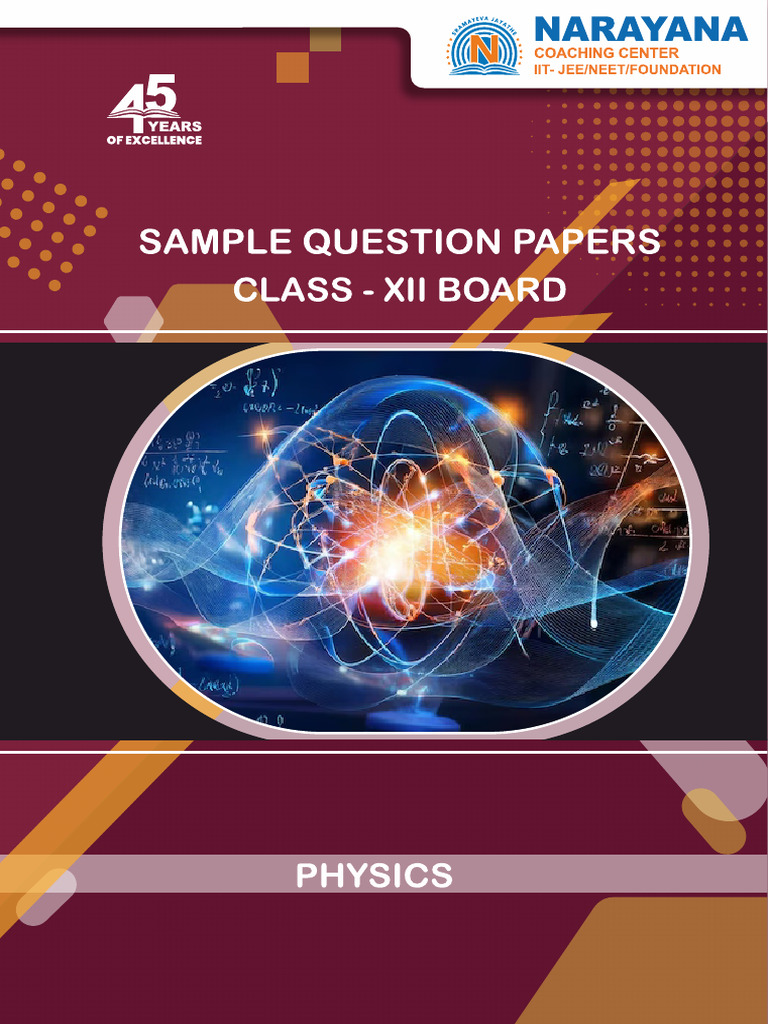 Class - Xii - Physics - Sample Question Papers With Hints & Solutions ...