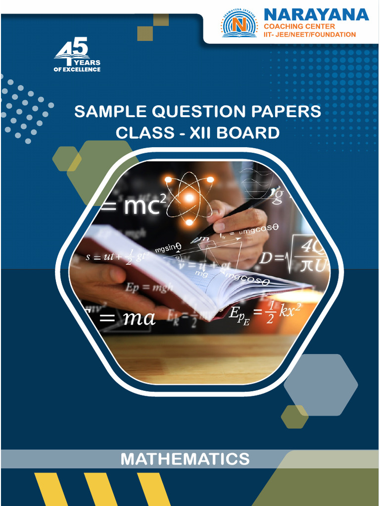 Class_xii_maths_sample Question Papers With Hints & Solutions | PDF ...