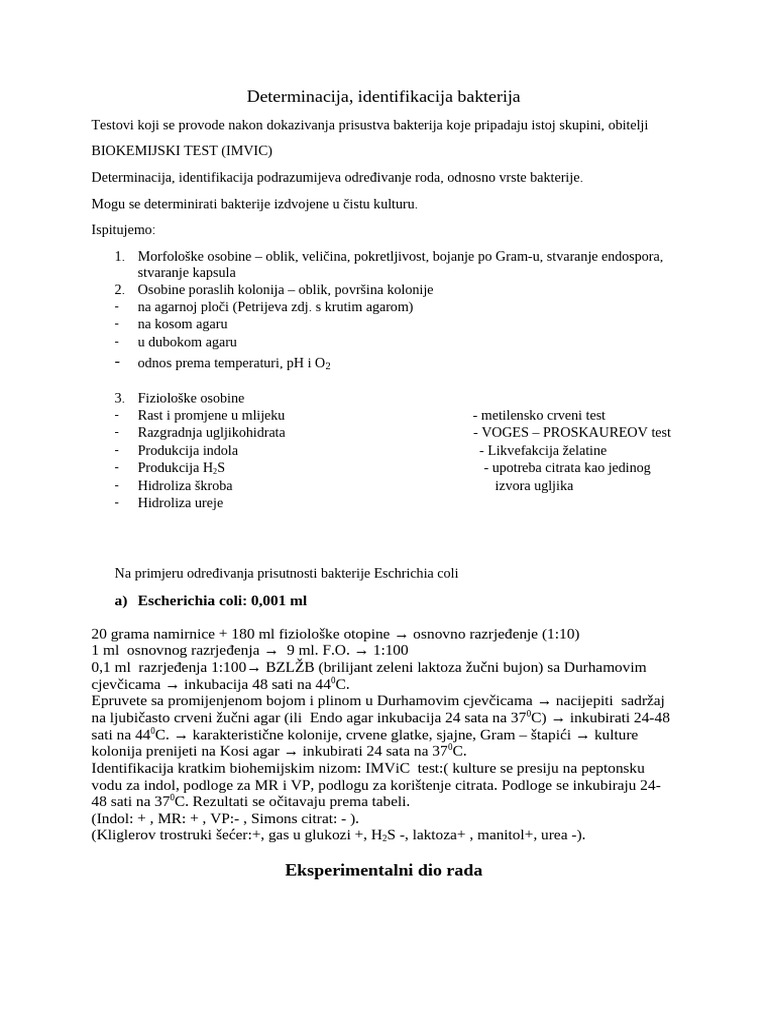 NASTAVA 24.25. VJEŽBE IMVIC Testovi Koji Se Provode Nakon Dokazivanja ...