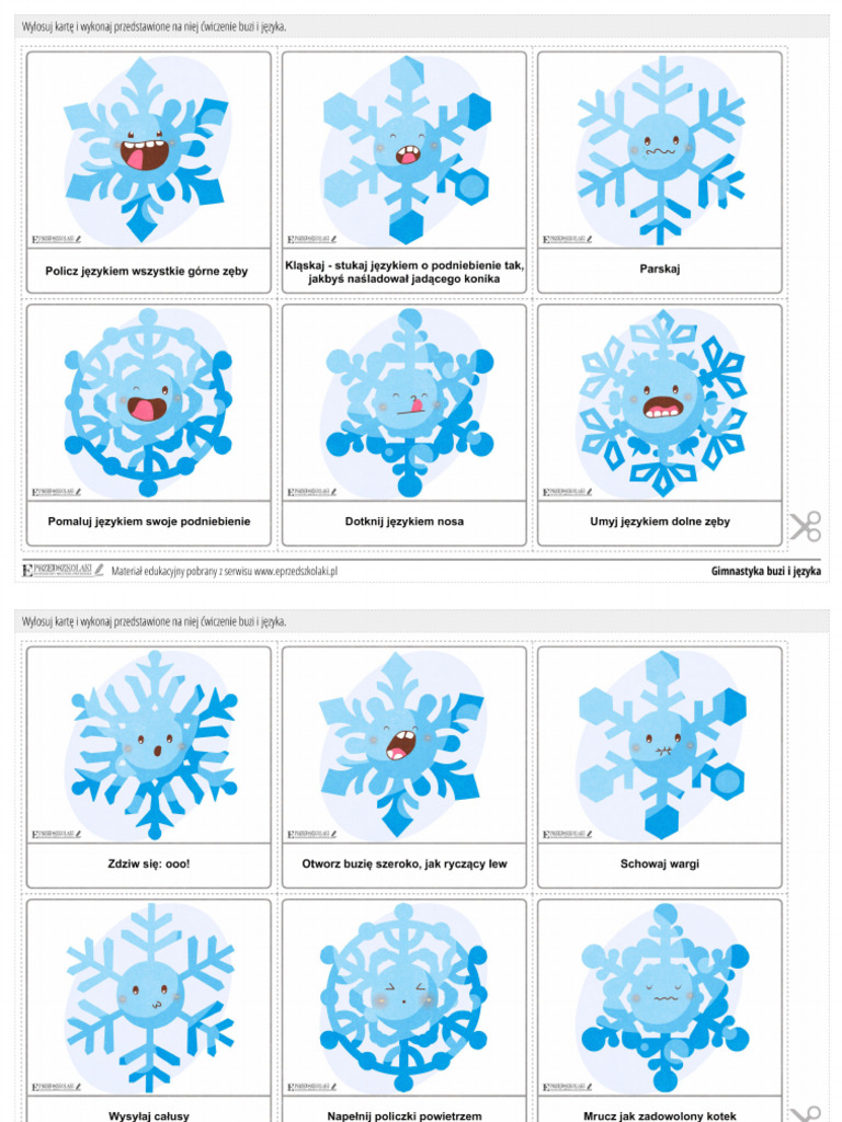 Eprzedszkolaki Gimnastyka Buzi I Jezyka | PDF