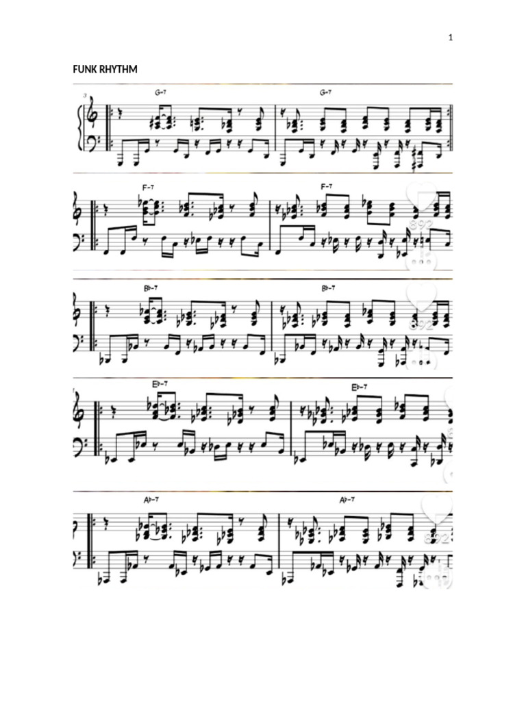 Funk Rhythm | PDF